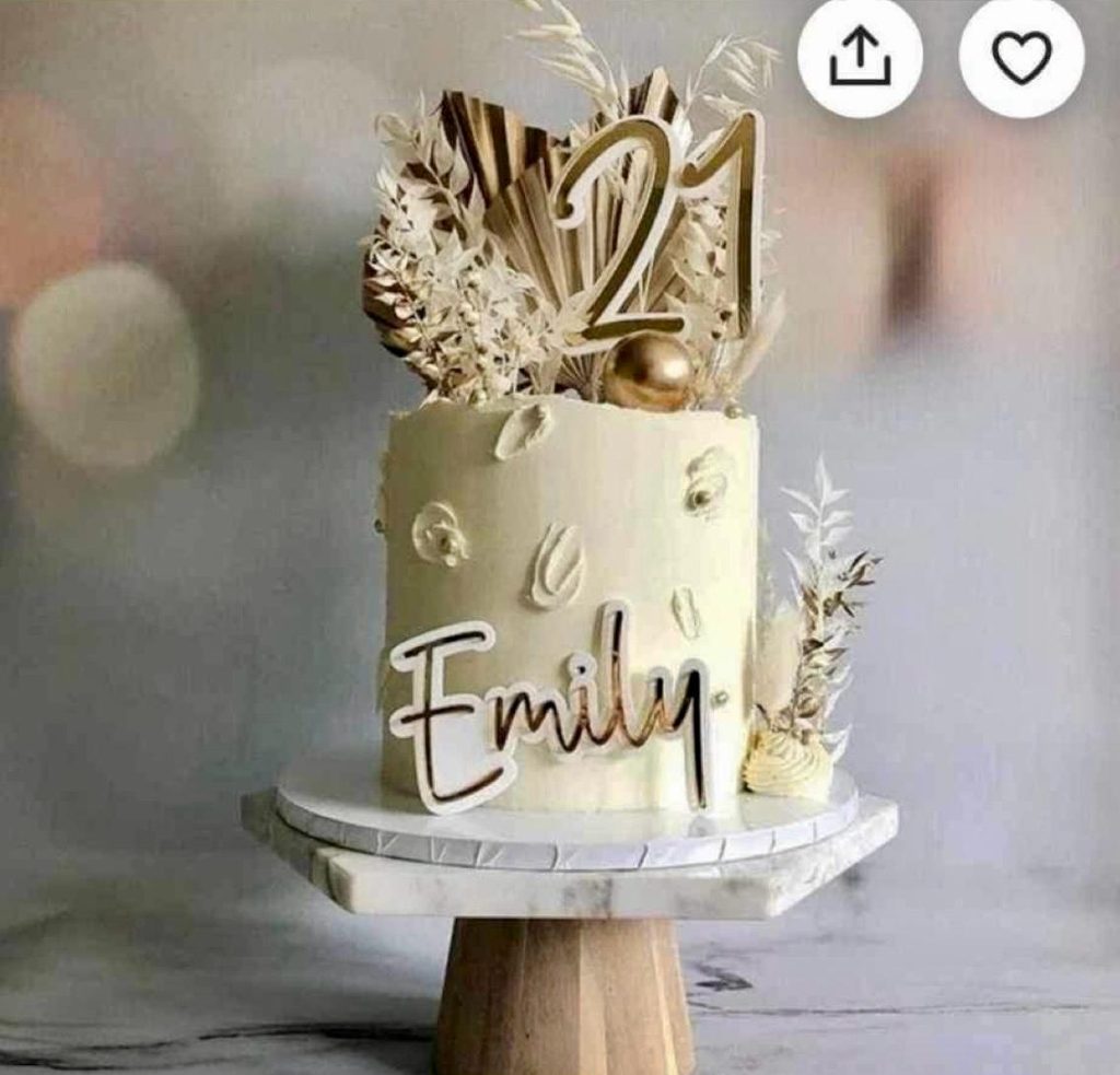 Personalised Layered Cake Topper - Manchester Laser Cuts